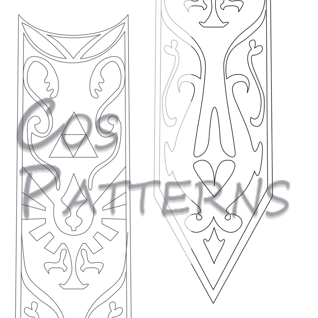 Zelda hyrule Warriors Tabard Design Cosplay Pattern Blueprints - Etsy