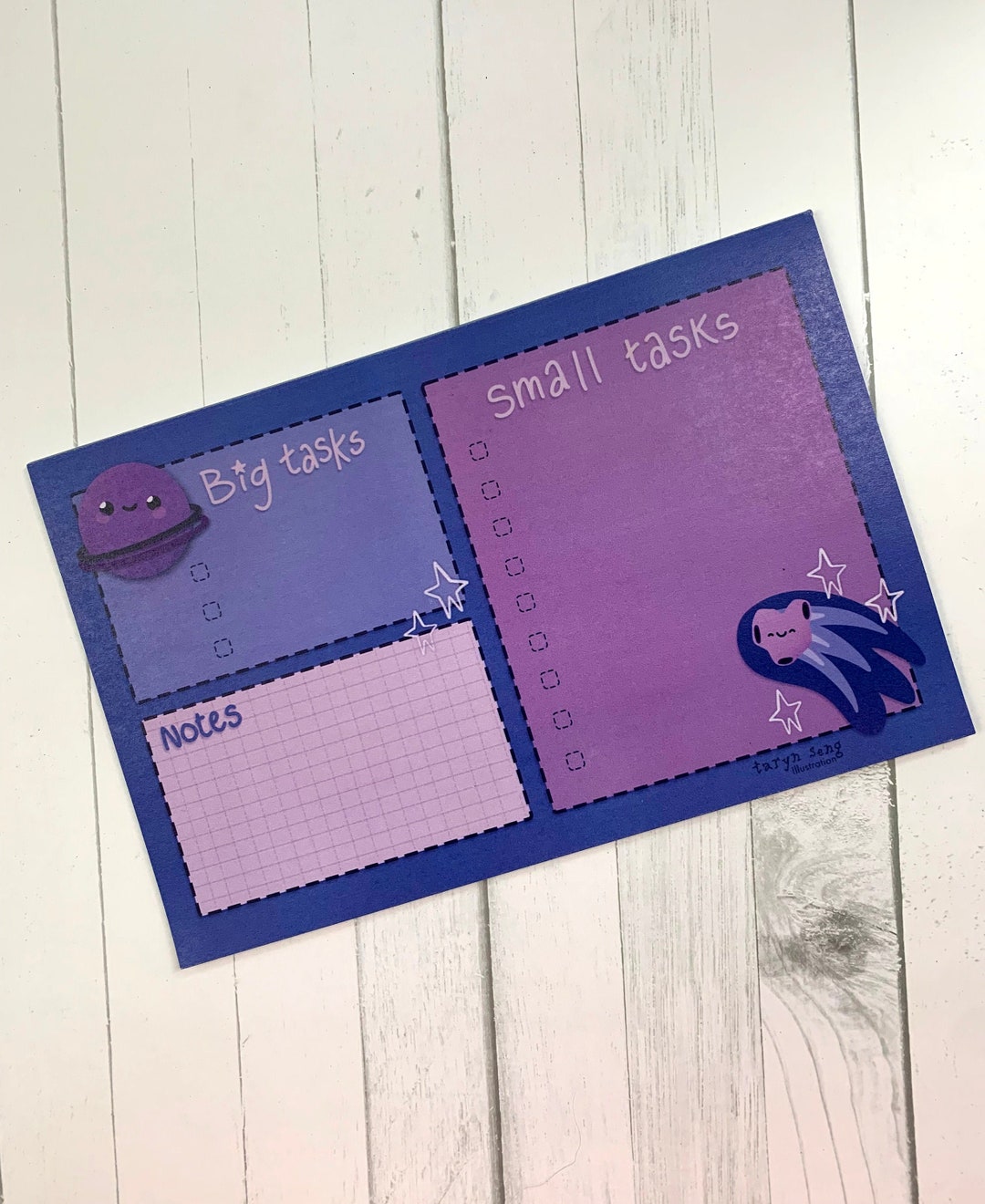 Daily Planner - Notepad - Space Themed - Galaxy Themed Notepads - Cute ...