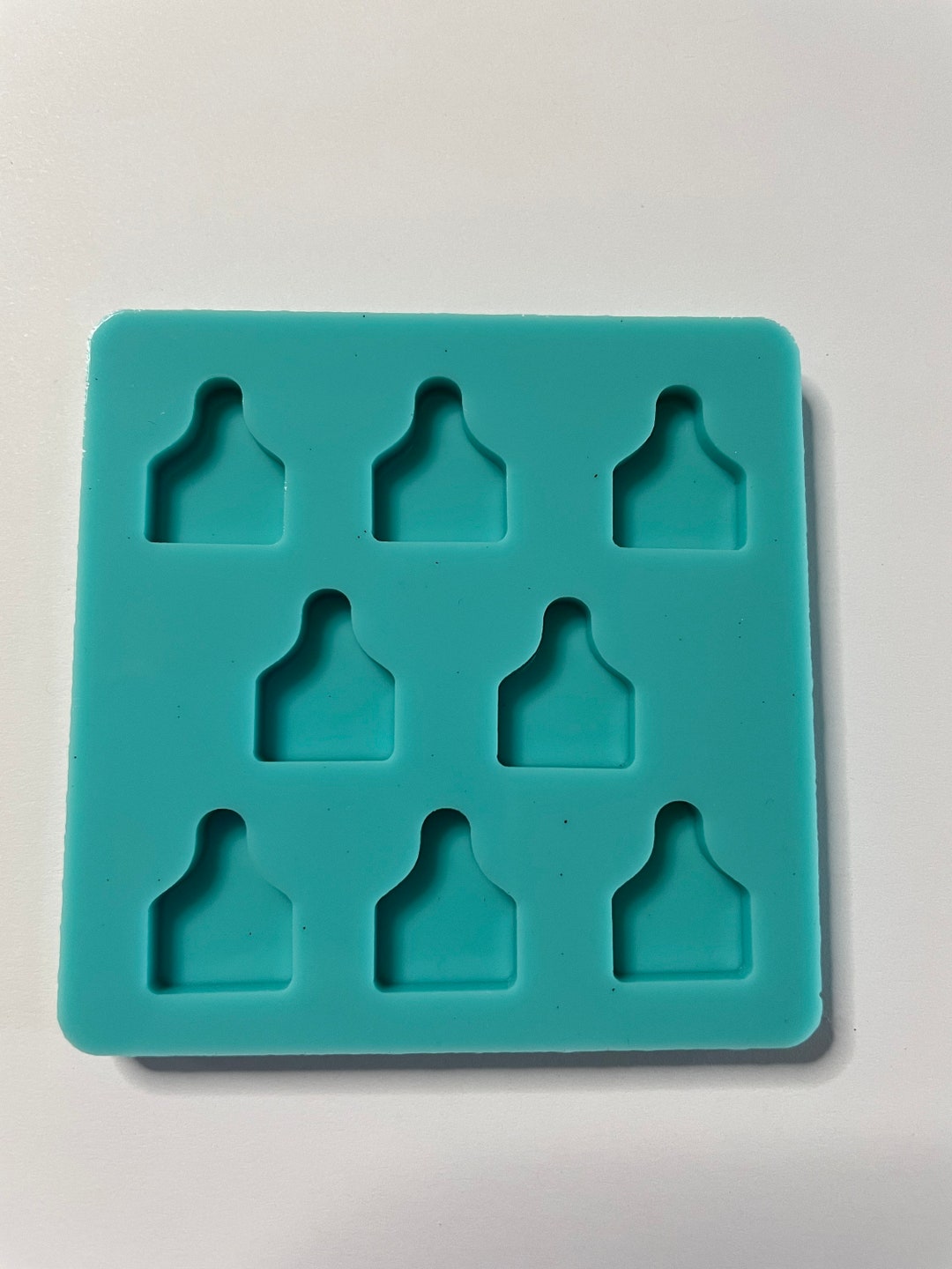 Ear Tag Earring Mold - 15mm Earring Stud Mold - Mold for Epoxy Resin ...