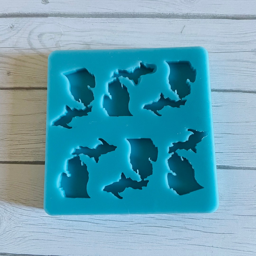 Upper and Lower Michigan State Earring Mold 15mm Earring Stud Mold Mold ...