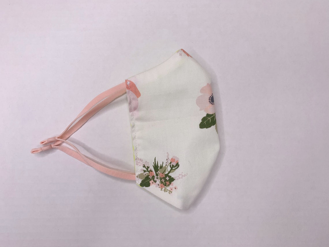 100% Cotton Double-sided Face Mask W/ Elastic Loops | Gingham & Floral ...