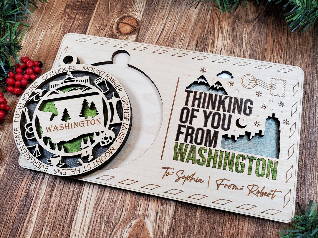 Personalized Holiday Ornament Postcards - With U.S States and Canadian ...
