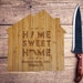 Personalized, Engraved House-shaped Bamboo Cutting Board Makes an Ideal ...