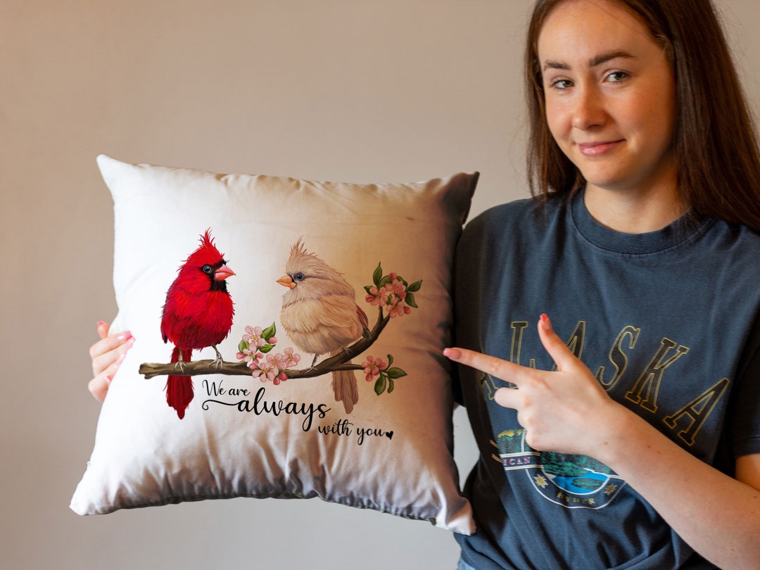 We Are Always With You Cardinals Family Memorial Decorative Throw ...