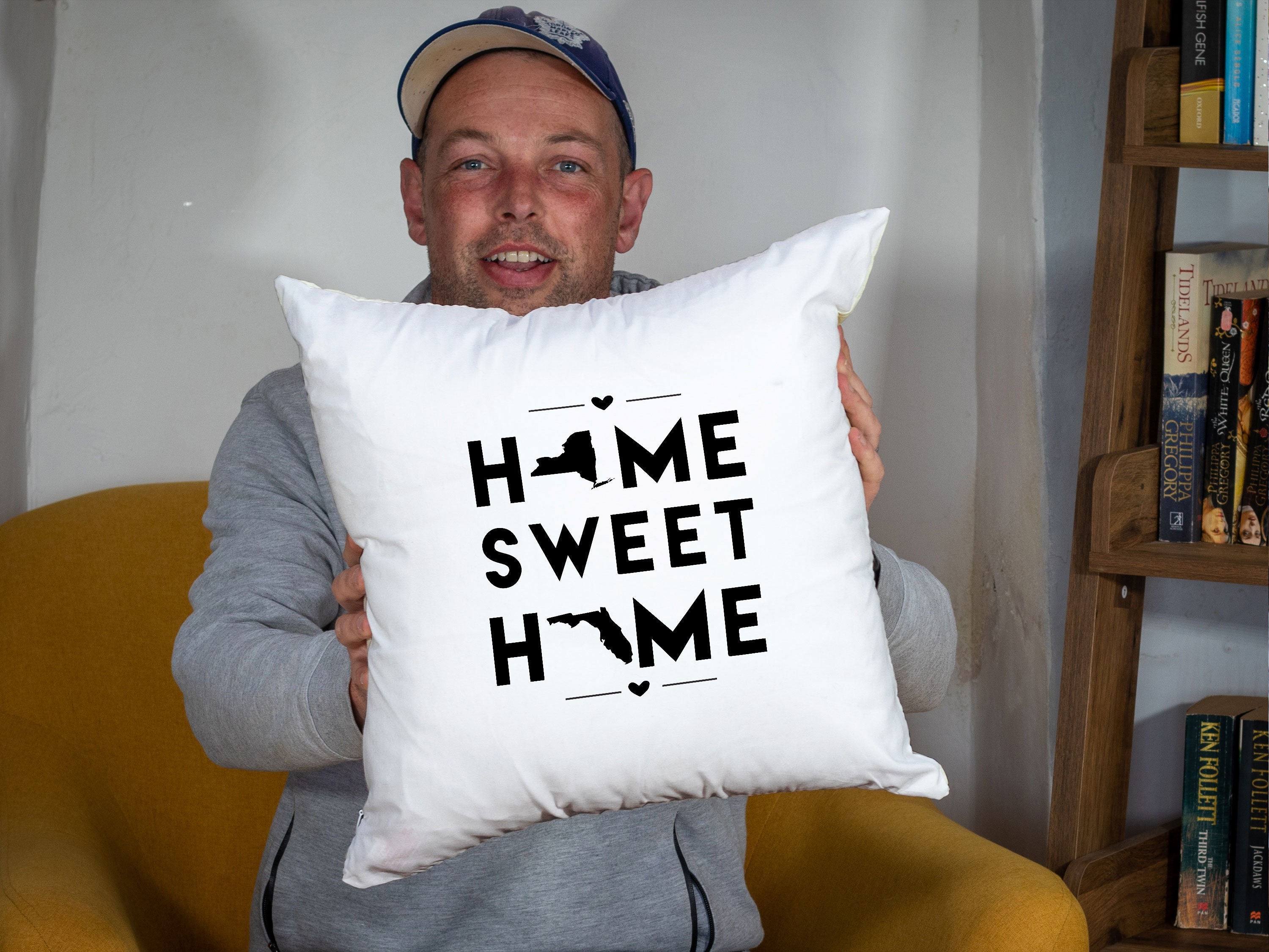 Unique Pillowcase Home Sweet Home With New York and Florida - Etsy