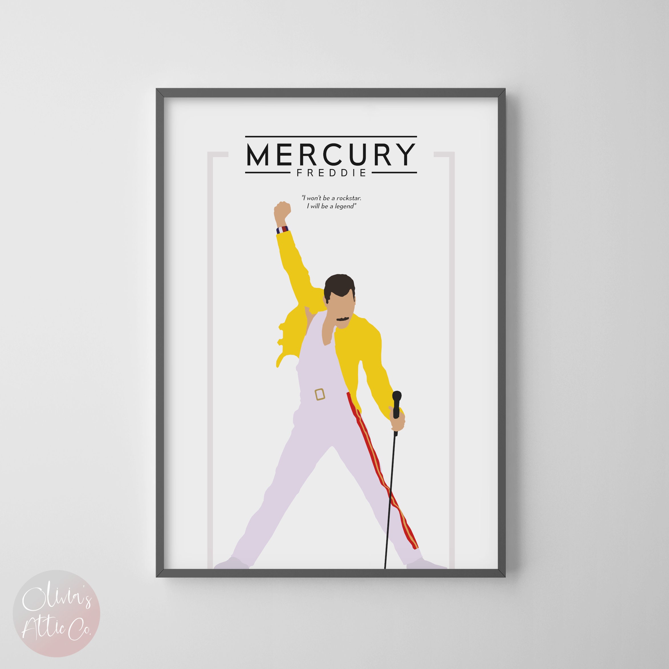 Art & Collectibles Queen • Freddie Mercury • Home Decor • A3 A4 • Music ...