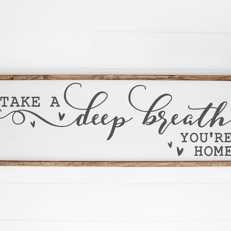 Deep Breath Sign - Etsy