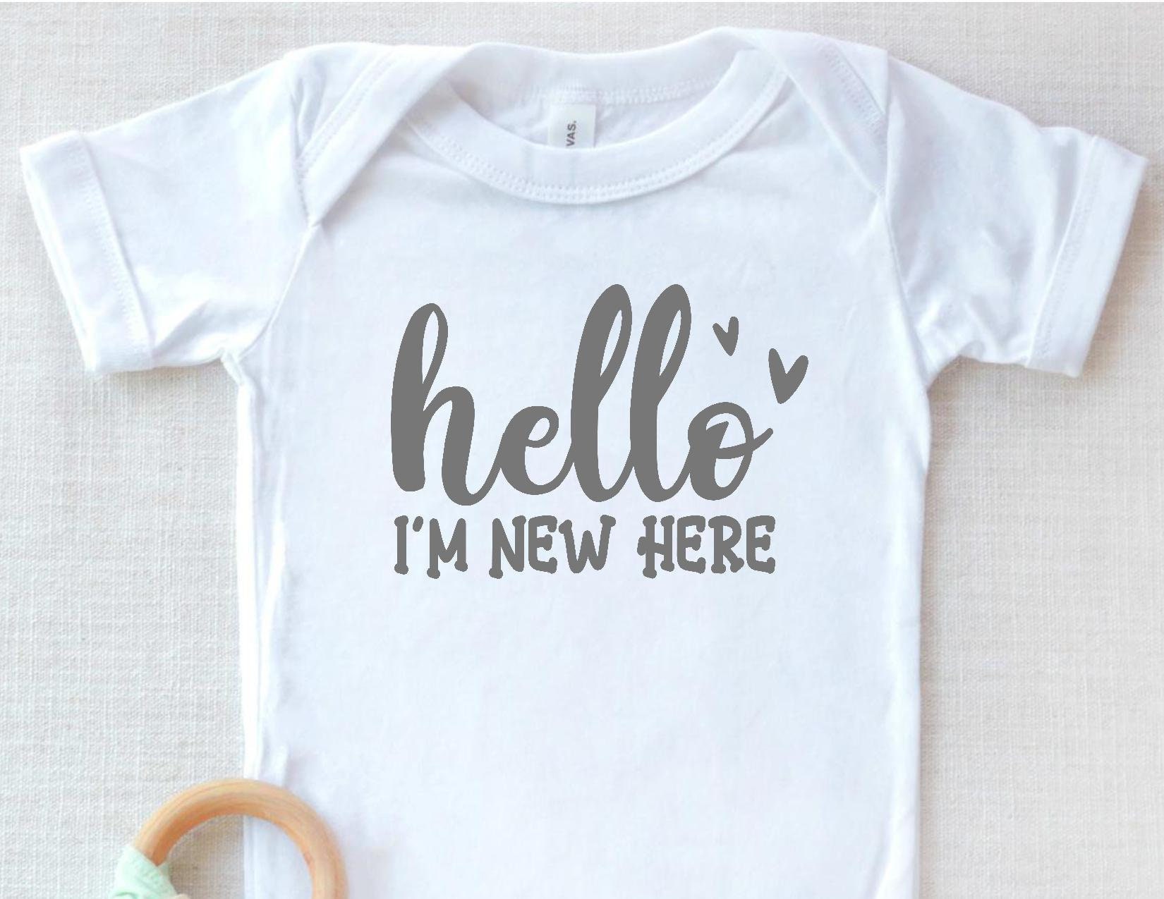 Hello I'm New Here SVG Newborn SVG Baby SVG Quote | Etsy