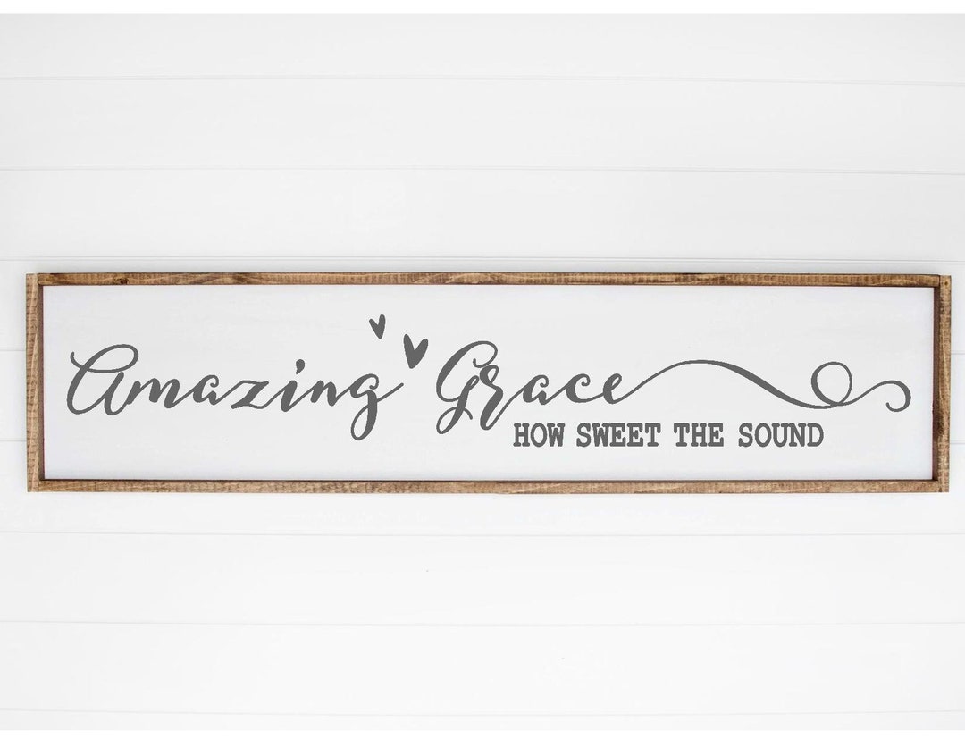 Amazing Grace SVG, Religious SVG, Christian SVG, Home Decor Sign, Hymn ...