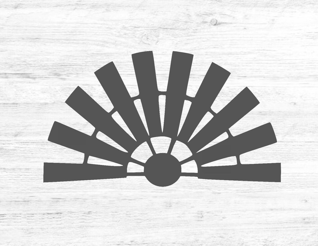 Shabby Half Windmill SVG, Hand Drawn SVG, Farmhouse Sign SVG, Farm ...