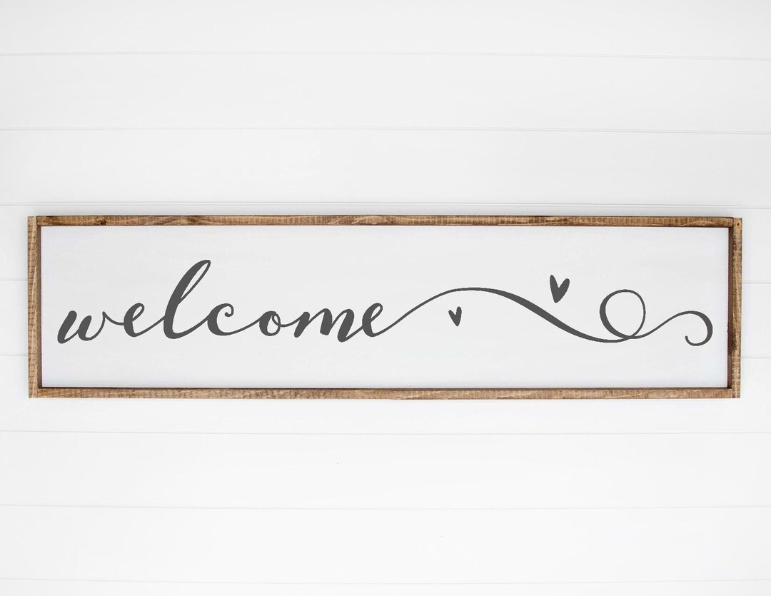 Welcome SVG, Welcome Sign SVG, Home Decor SVG, Family, Quote, Cursive ...