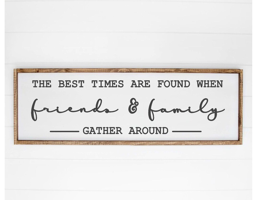 Thanksgiving Sign SVG, Friends and Family SVG, Home Decor, Gather ...