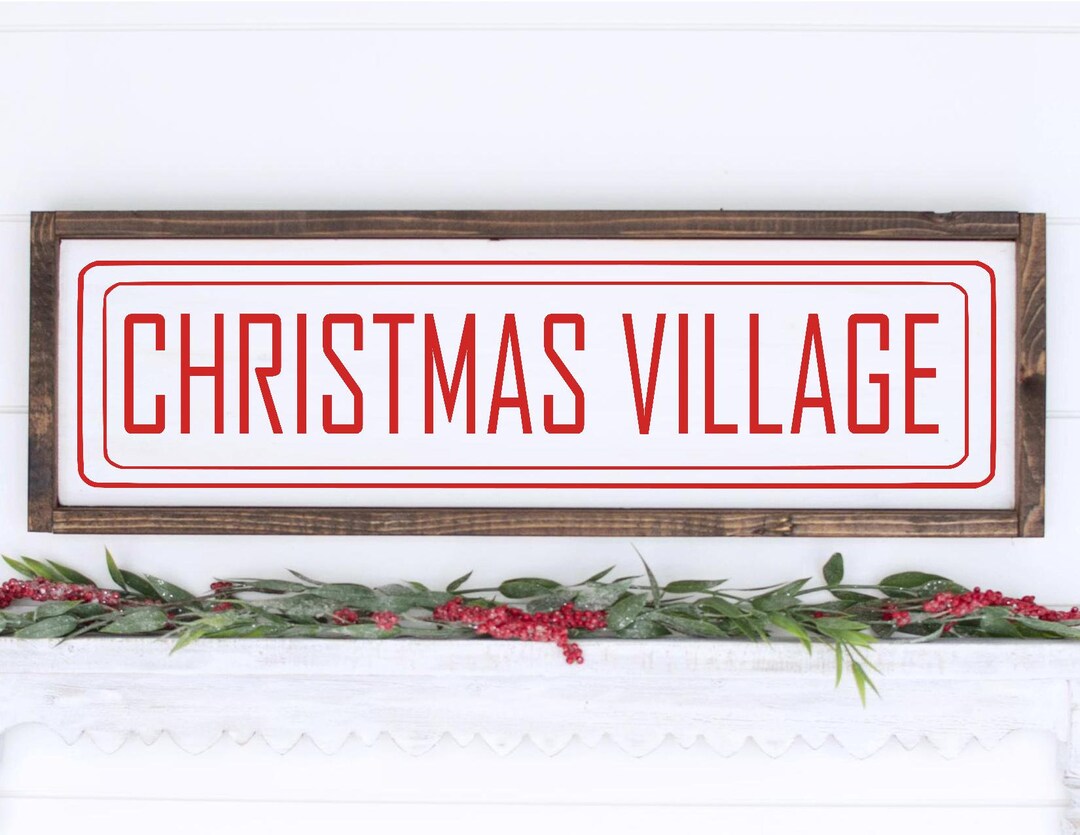 Christmas Village Sign SVG, Christmas SVG, Holiday SVG, Santa, Family ...