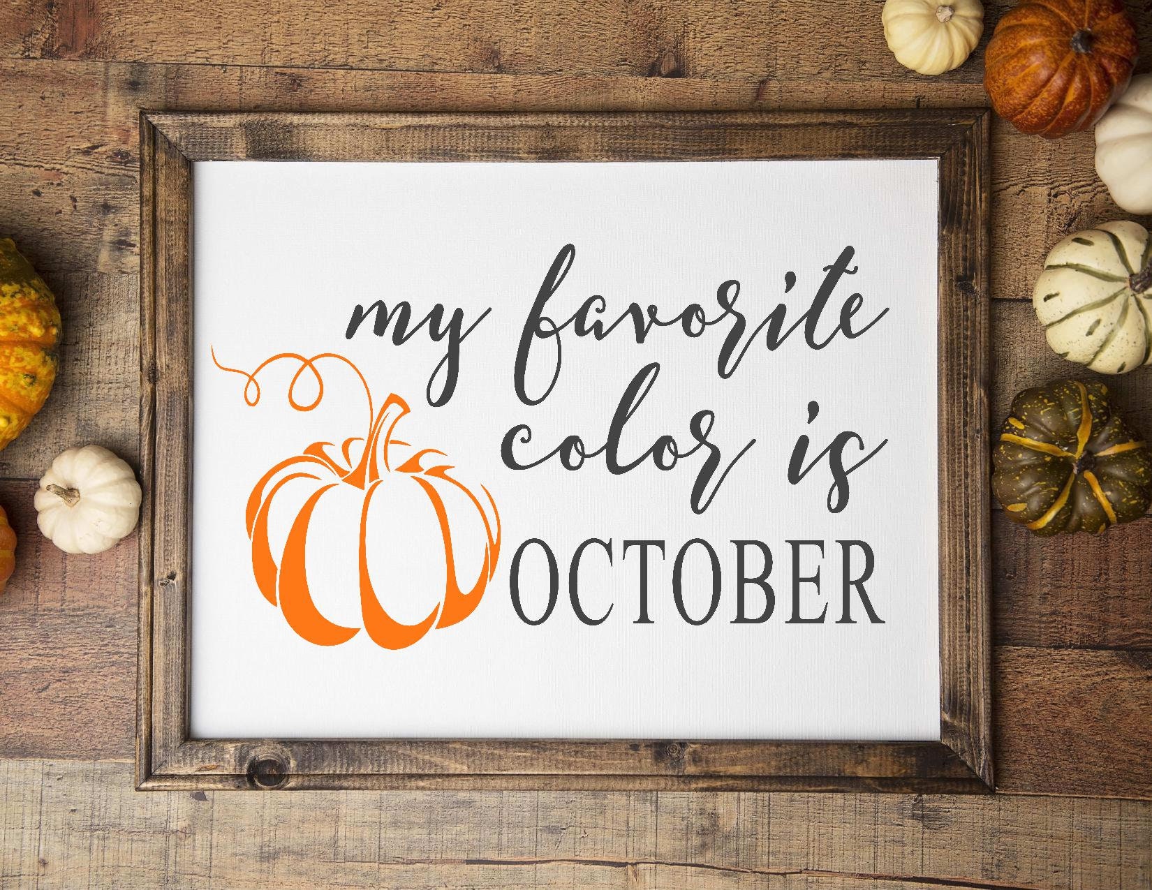 My Favorite Color is October SVG Fall SVG Pumpkin SVG - Etsy
