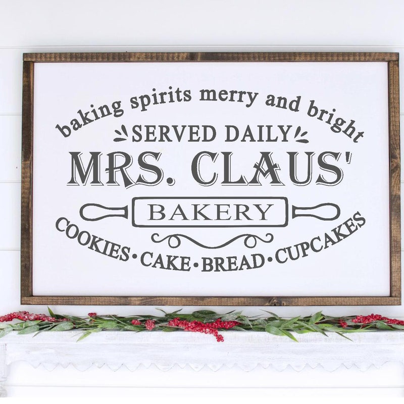 Mrs Claus Bakery Sign - Etsy