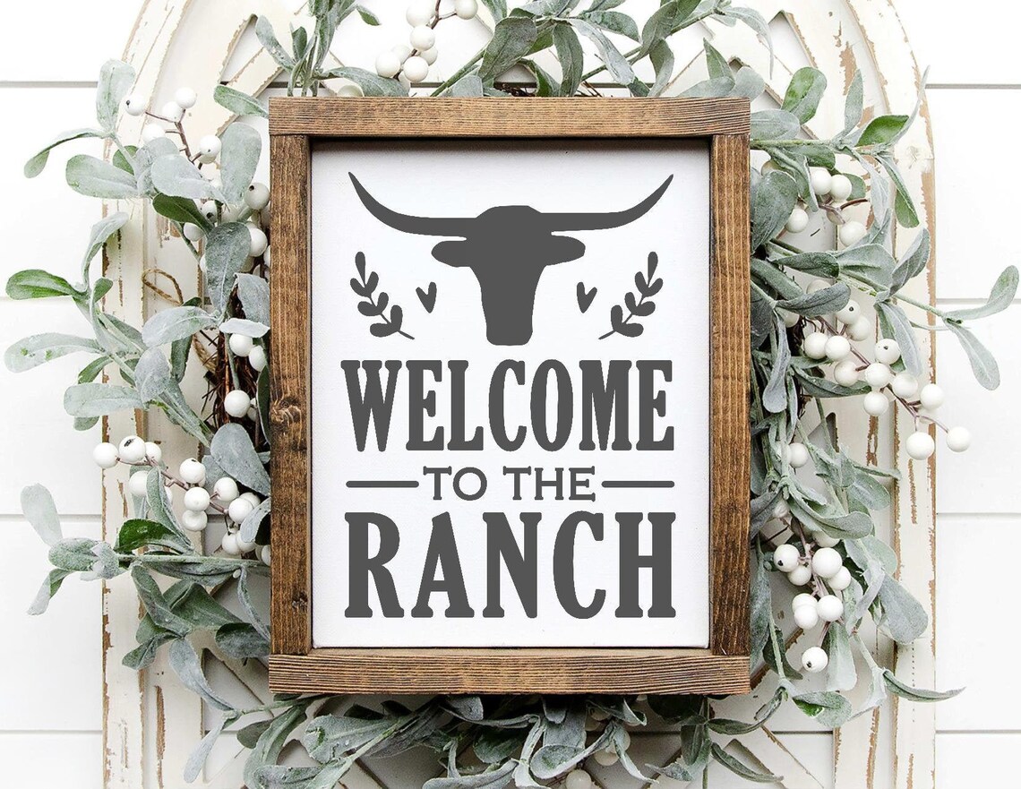 Welcome to the Ranch SVG Cow SVG Farm SVG Farmhouse Barn - Etsy
