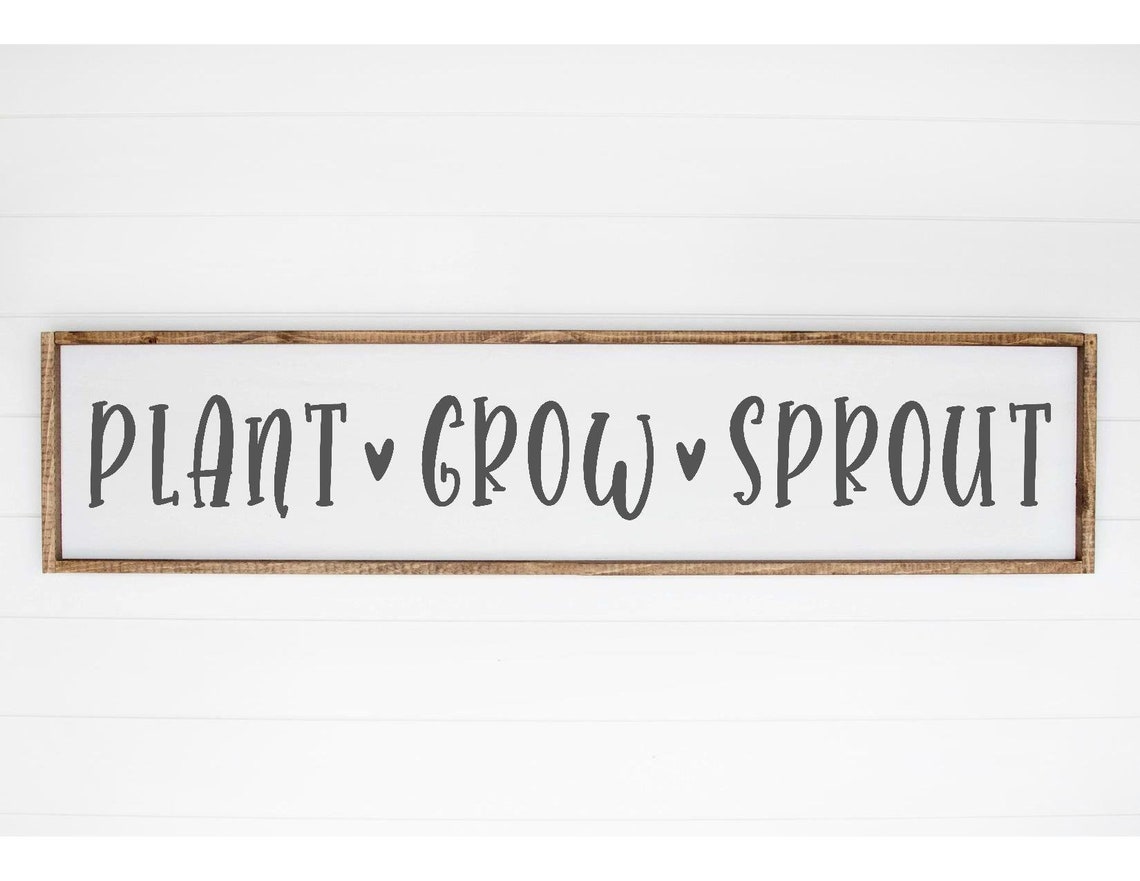 Plant Grow Sprout SVG Garden SVG Gardening SVG Garden Sign | Etsy