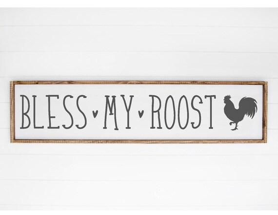Bless My Roost Sign SVG Rooster SVG Farmhouse SVG Farm - Etsy Ireland