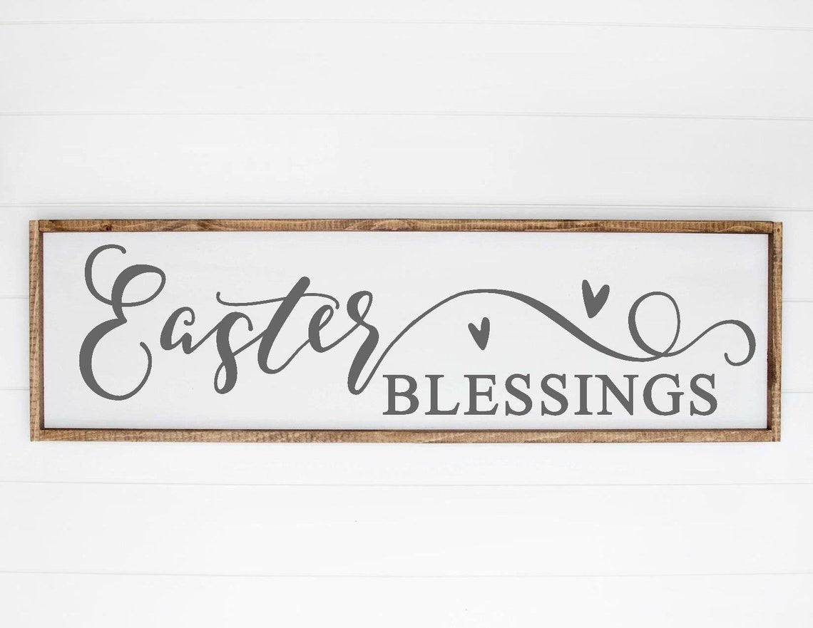 Easter Blessings SVG Easter Sign SVG Religious Easter SVG - Etsy