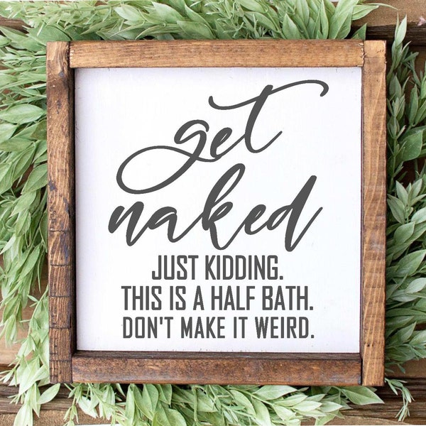 Half Bath Sign - Etsy