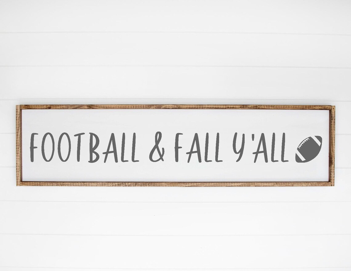 Football and Fall Y'all SVG Fall Sign SVG Football SVG | Etsy