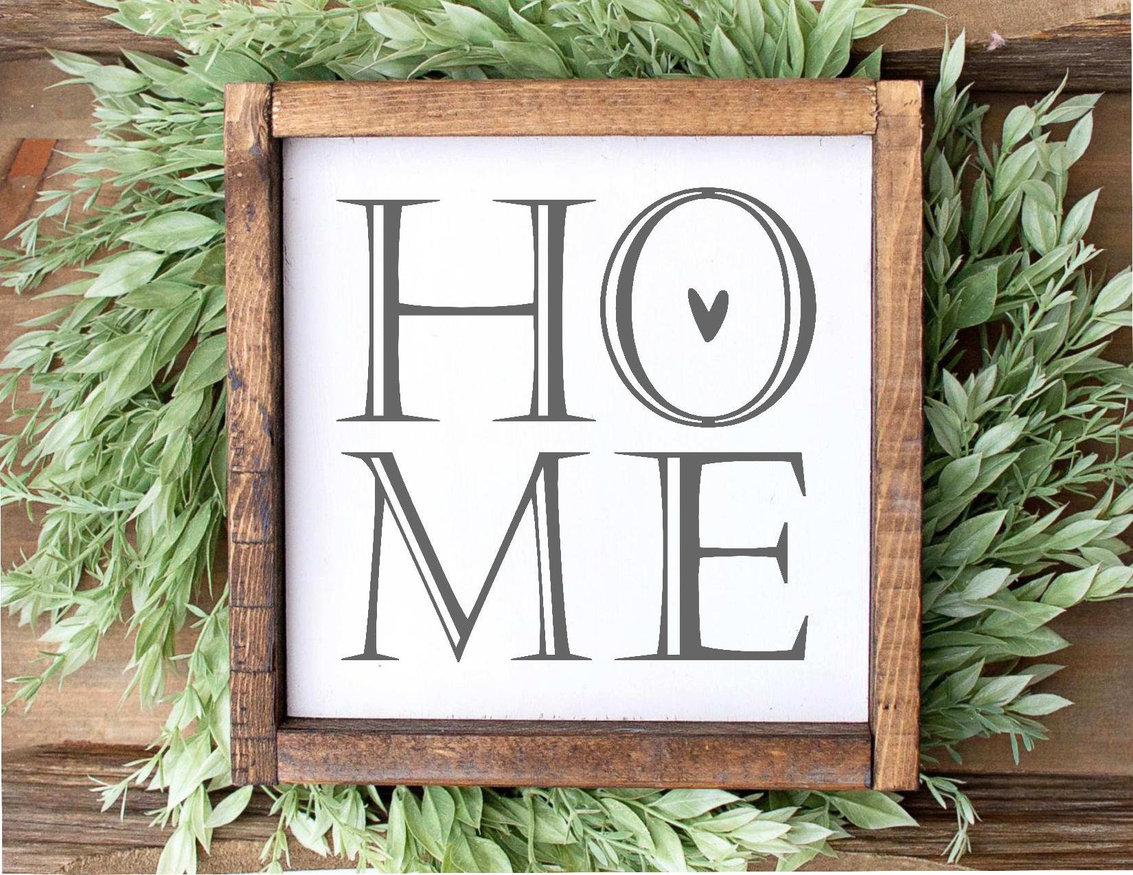 Home Sign SVG Farmhouse Sign Design SVG Welcome Greeting | Etsy