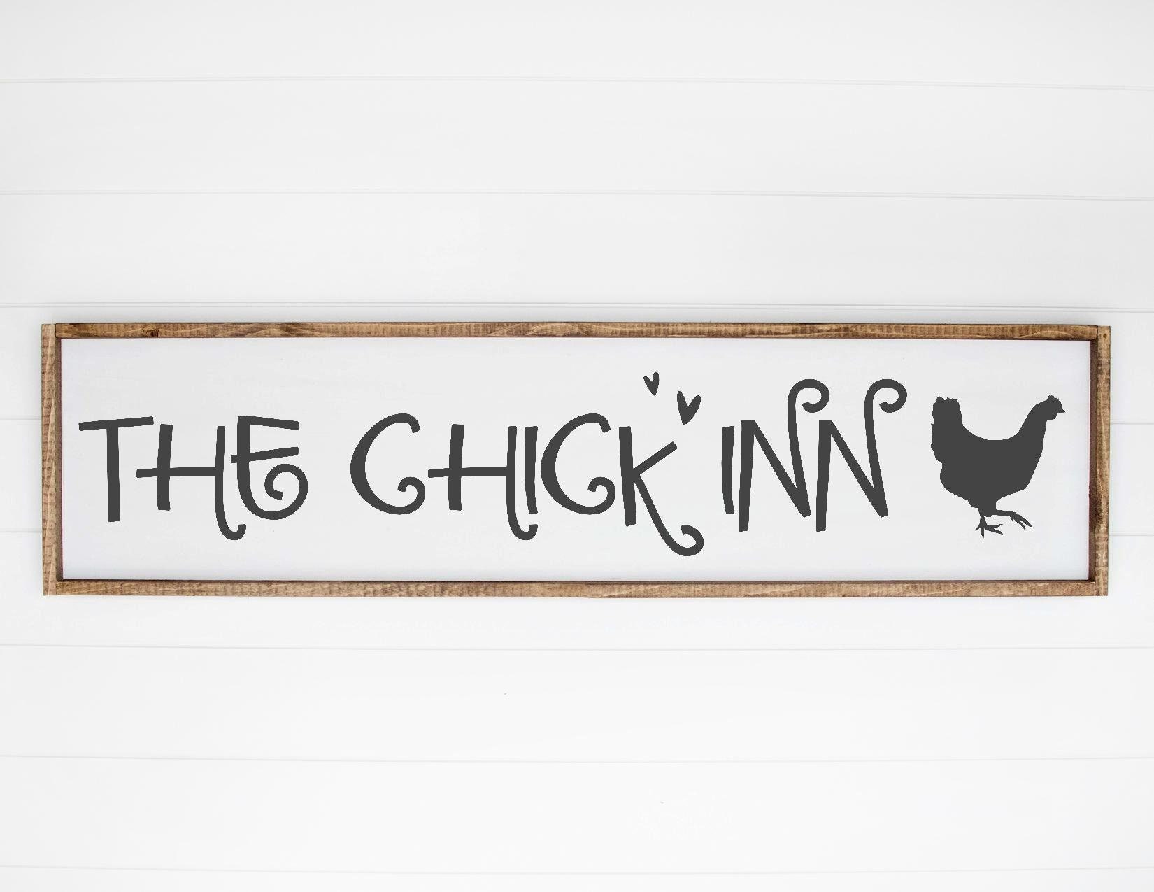 The Chick Inn SVG Chicken Sign SVG Farmhouse SVG Hen - Etsy