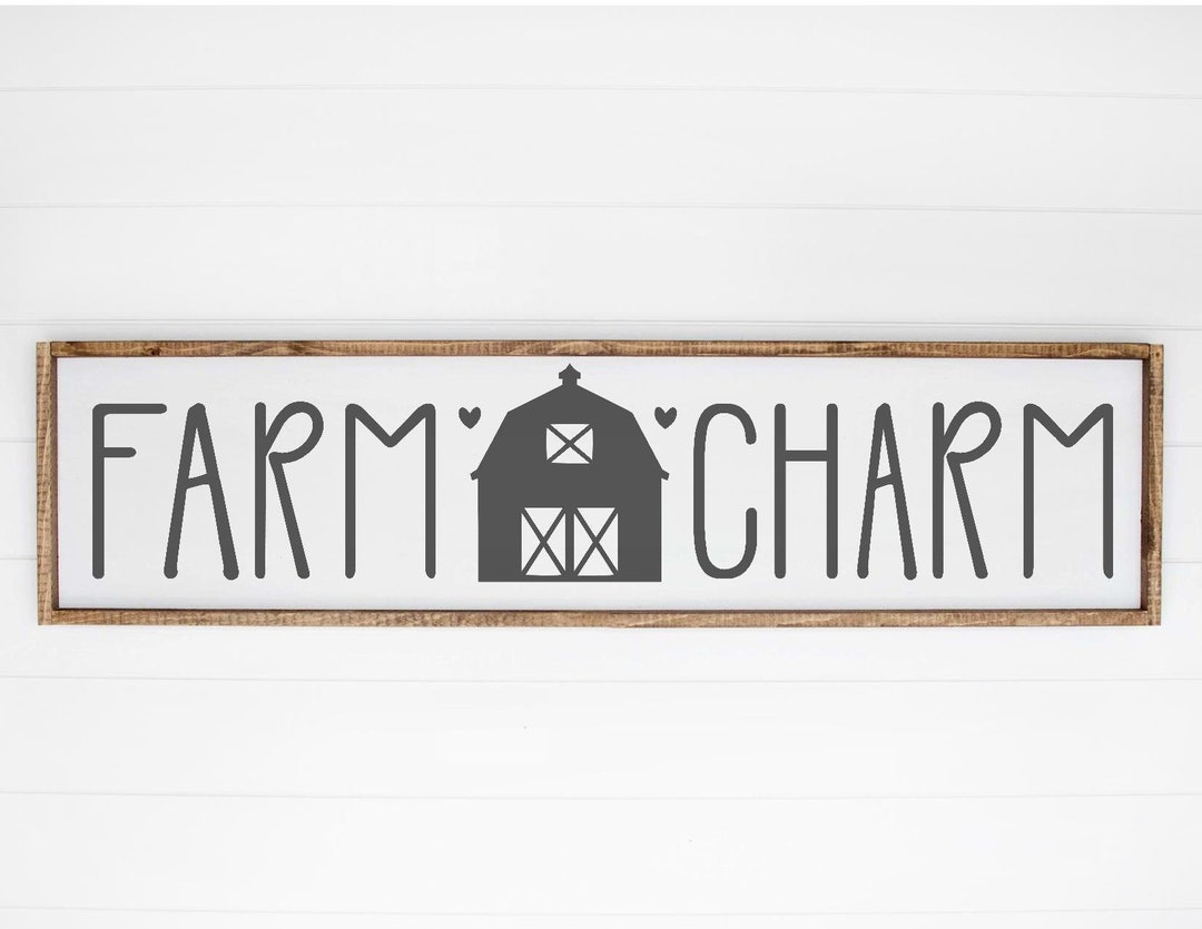 Farm Charm SVG, Farmhouse Sign SVG, Country Sign SVG, Barn, Home Decor ...