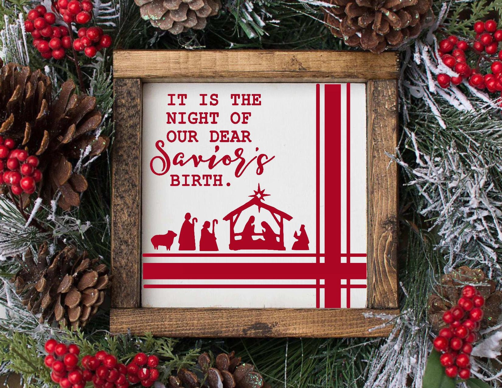 Christmas Sign SVG Holiday Home Decor SVG Religious Jesus | Etsy