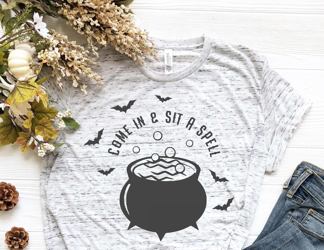 Sit A Spell Halloween SVG, Fall SVG, Witch SVG, Halloween Sign, Welcome ...