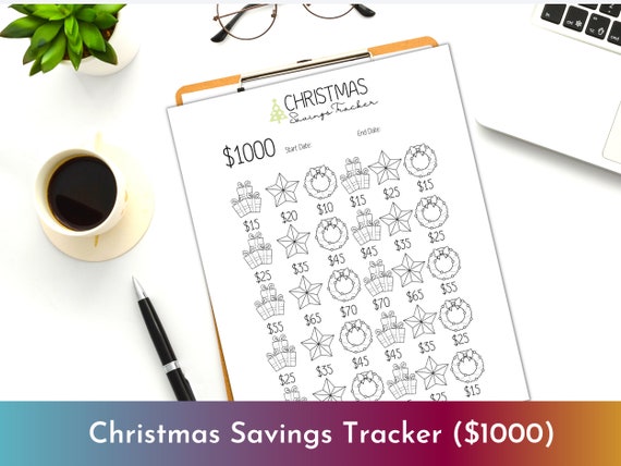 Christmas Savings Challenge Savings Tracker Money Challenge | Etsy