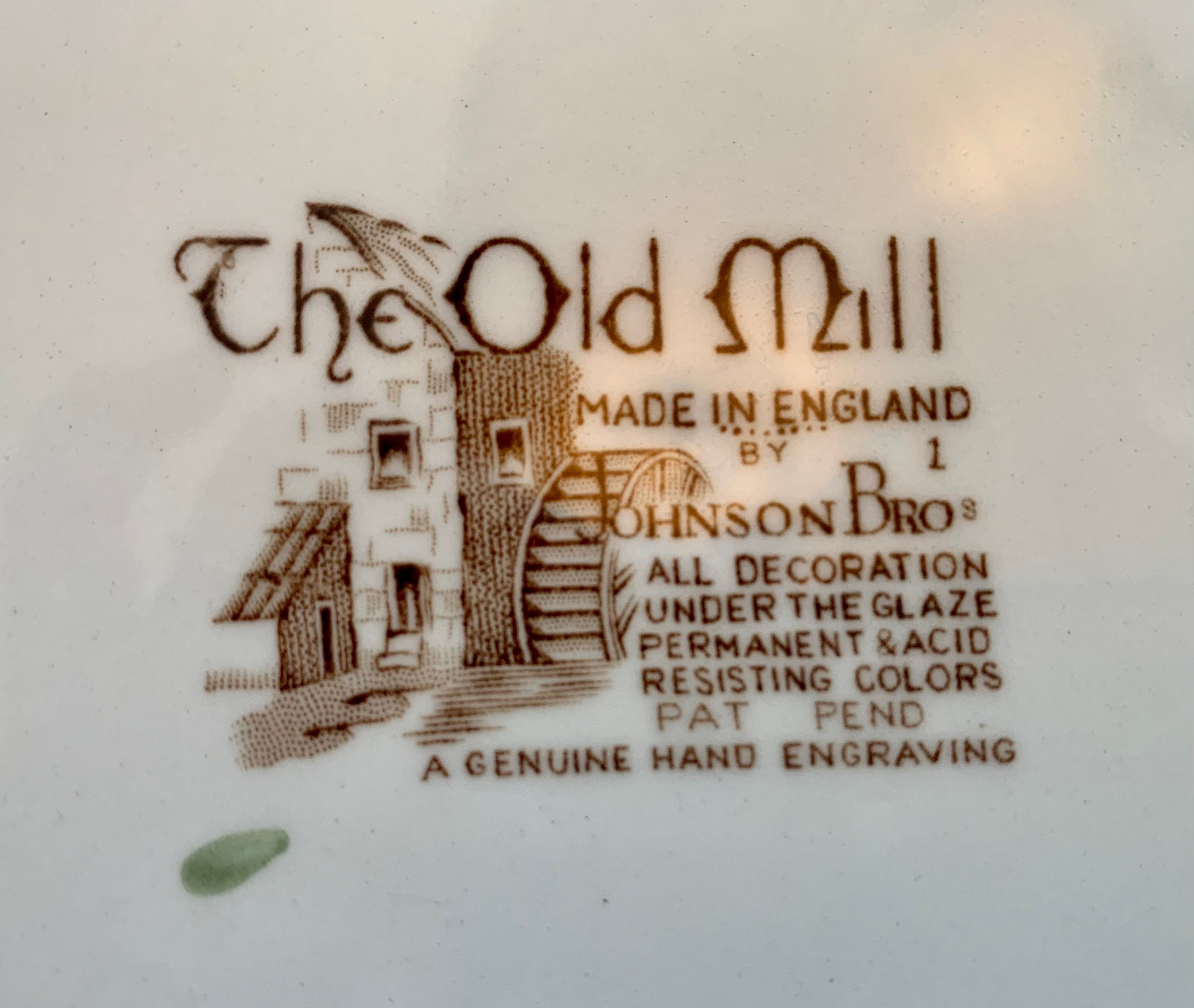 Vintage Johnson Brothers the Old Mill Dinnerware, Made in England - Etsy