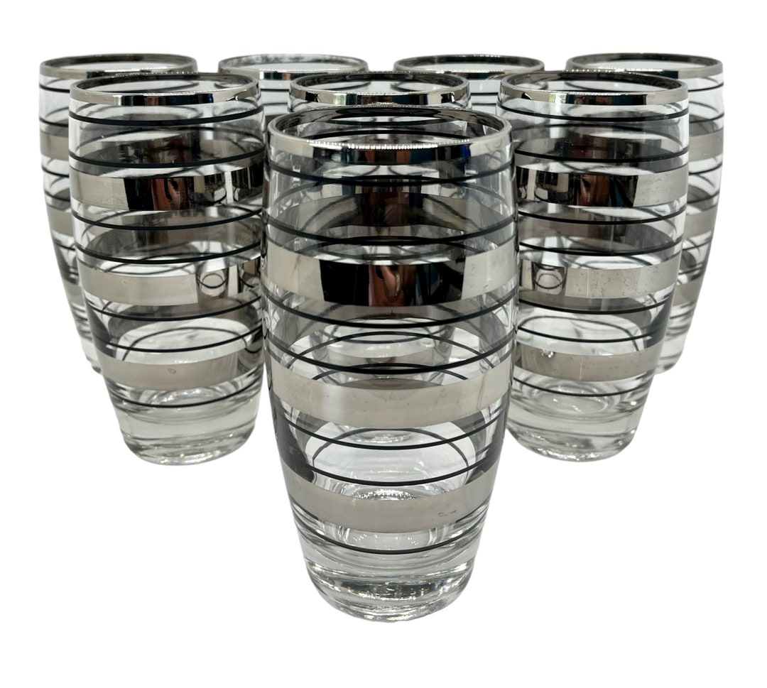 VINTAGE Federal Glass Philco Radio Bar Cocktail Glasses Tumblers ...