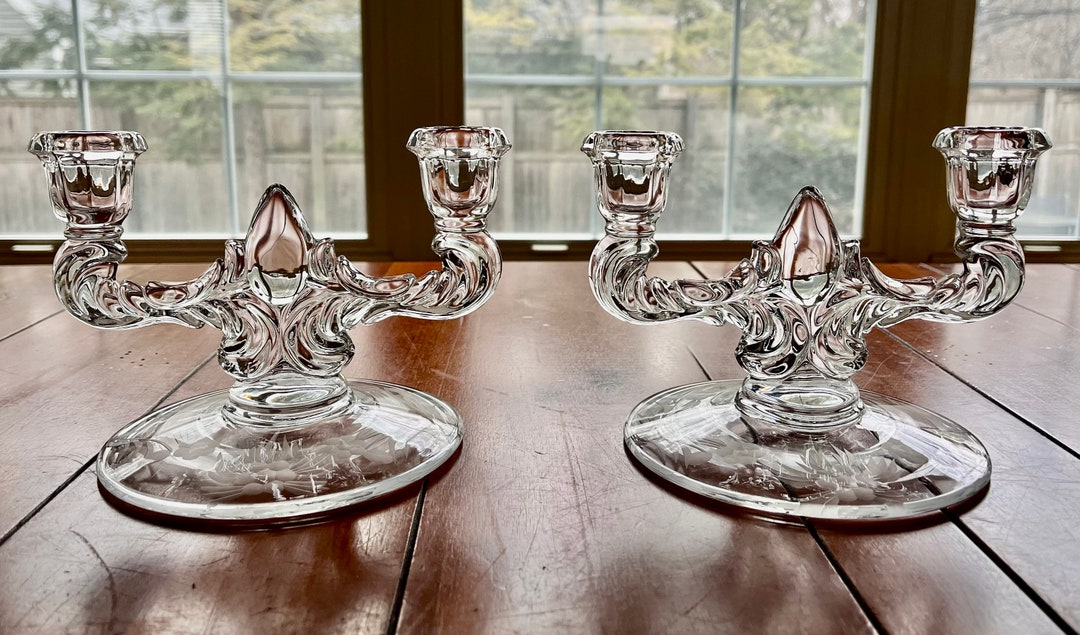 Interesting Info About Vintage Glass Double Candle Holders