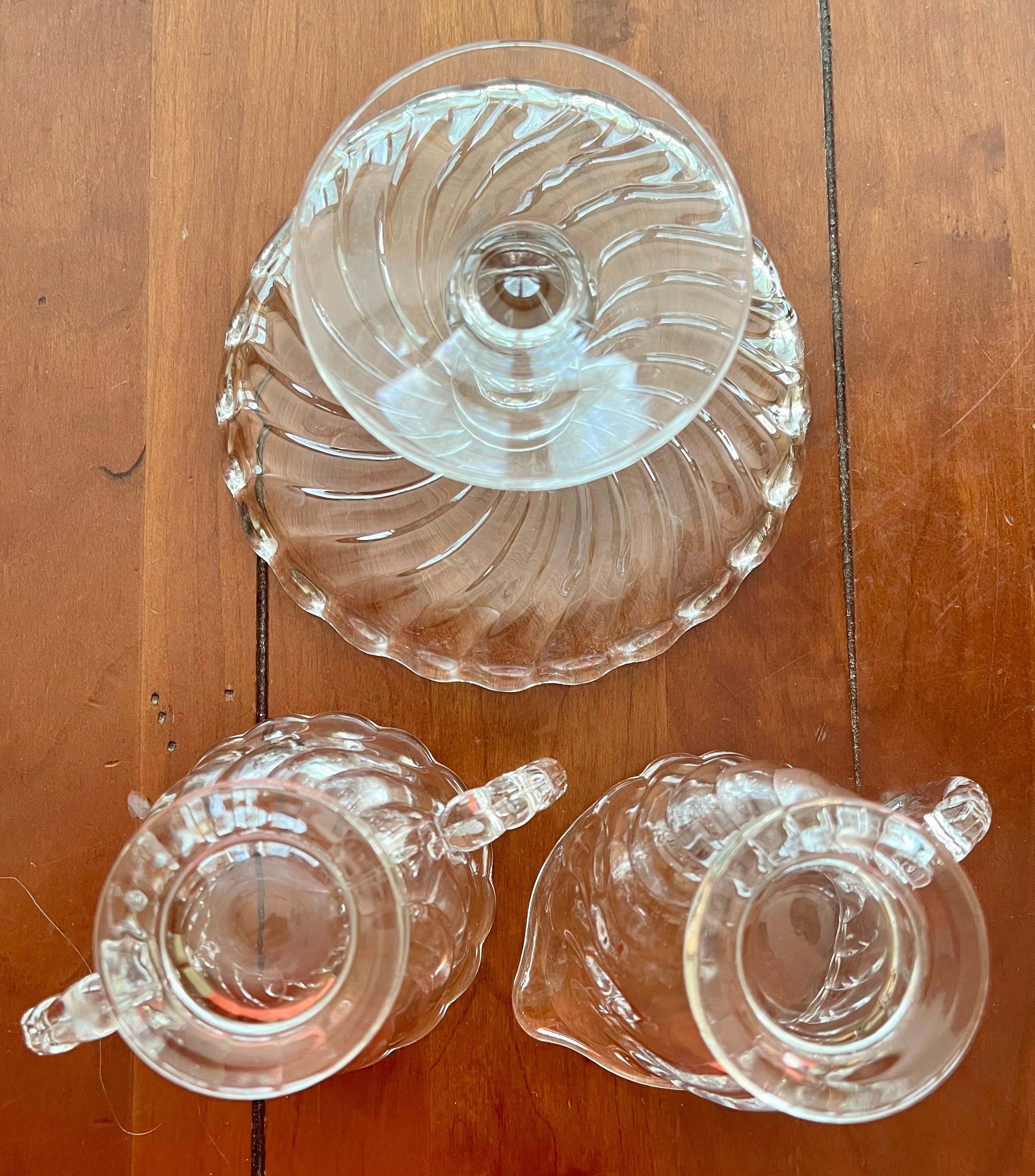 VINTAGE Fostoria Colony Clear Glass Lot of 3 Serving - Etsy