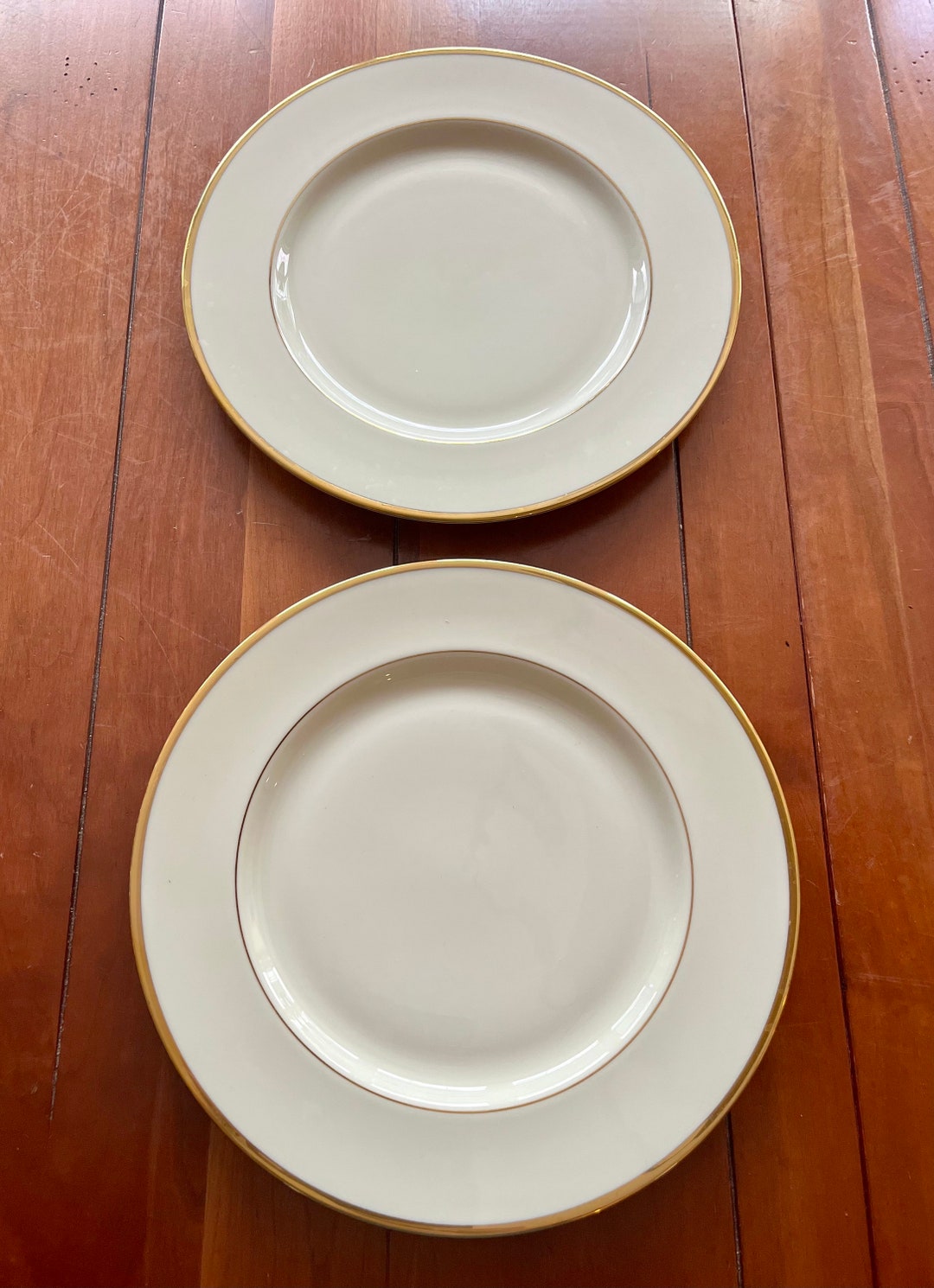 VINTAGE | ONE Lenox Mansfield Fine China Dinner Plate | Cream W Gold ...