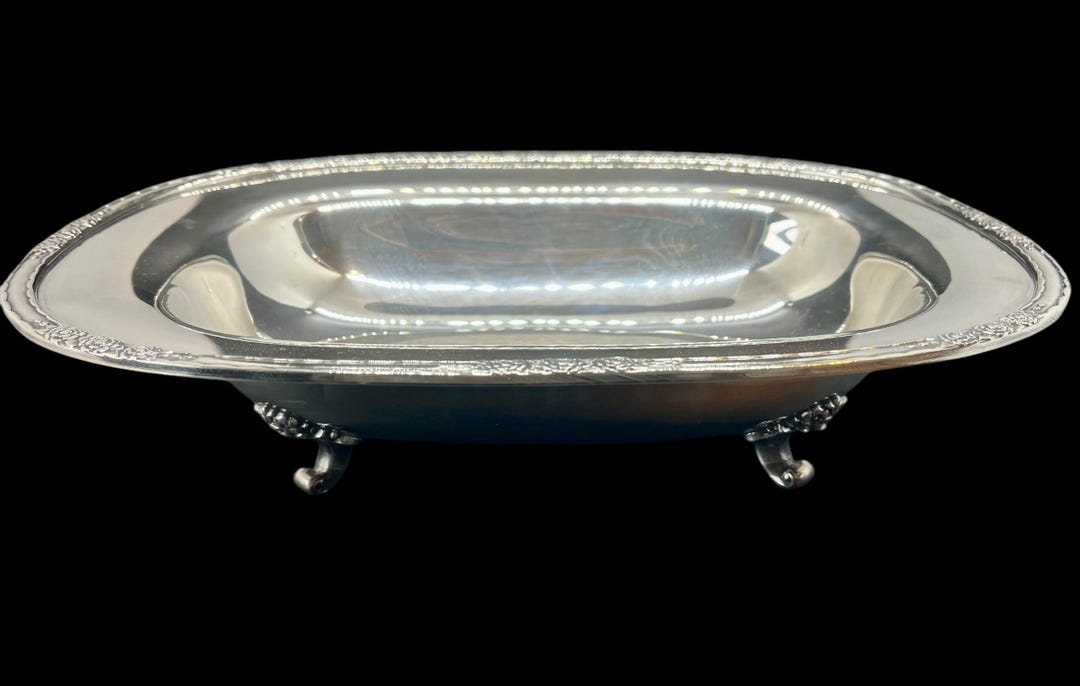 VINTAGE | Camille International Silverplate Footed Oval Centerpiece ...
