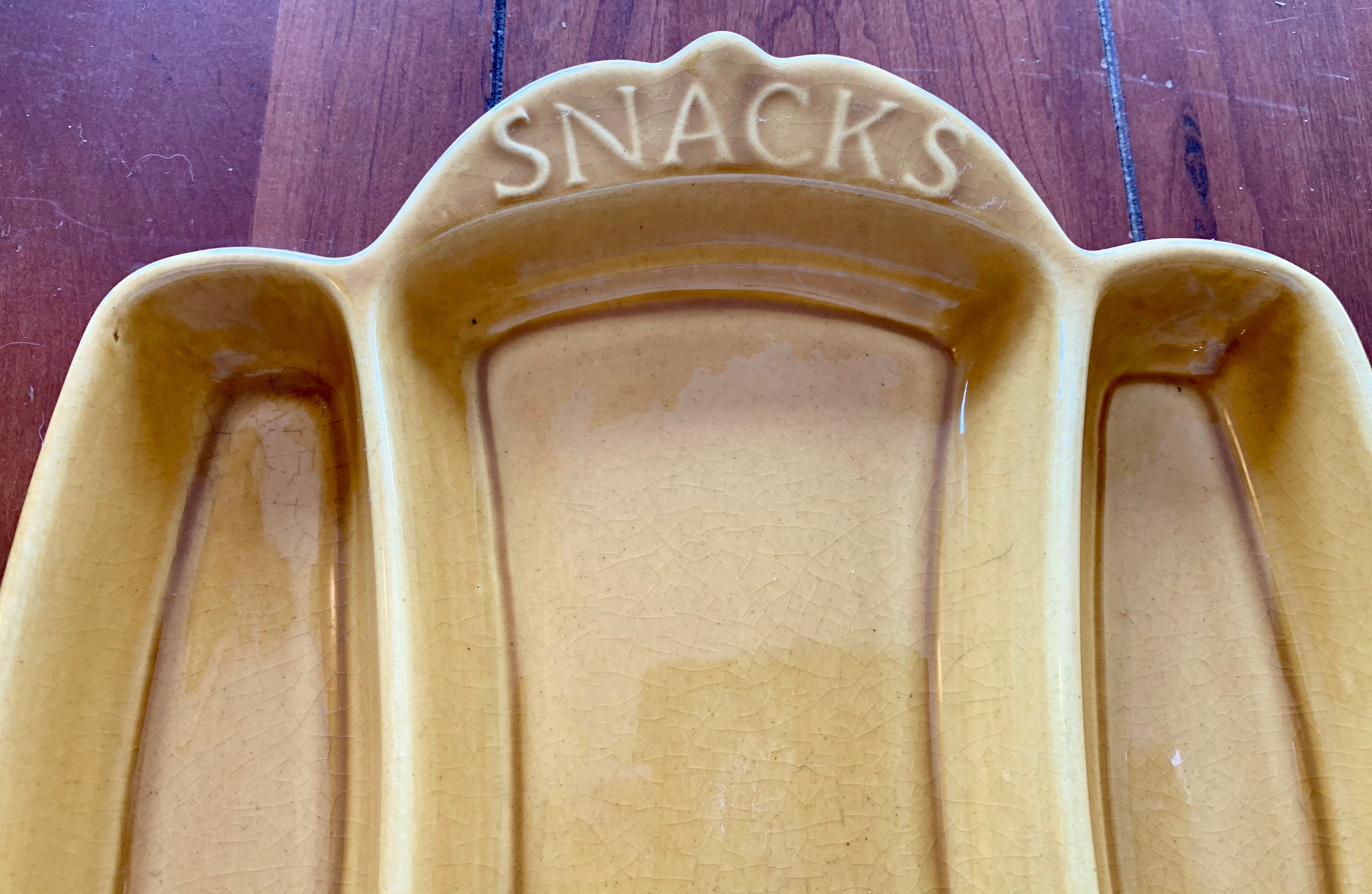 VINTAGE Pottery Relish Pickle Snack Party Tray Divided - Etsy UK