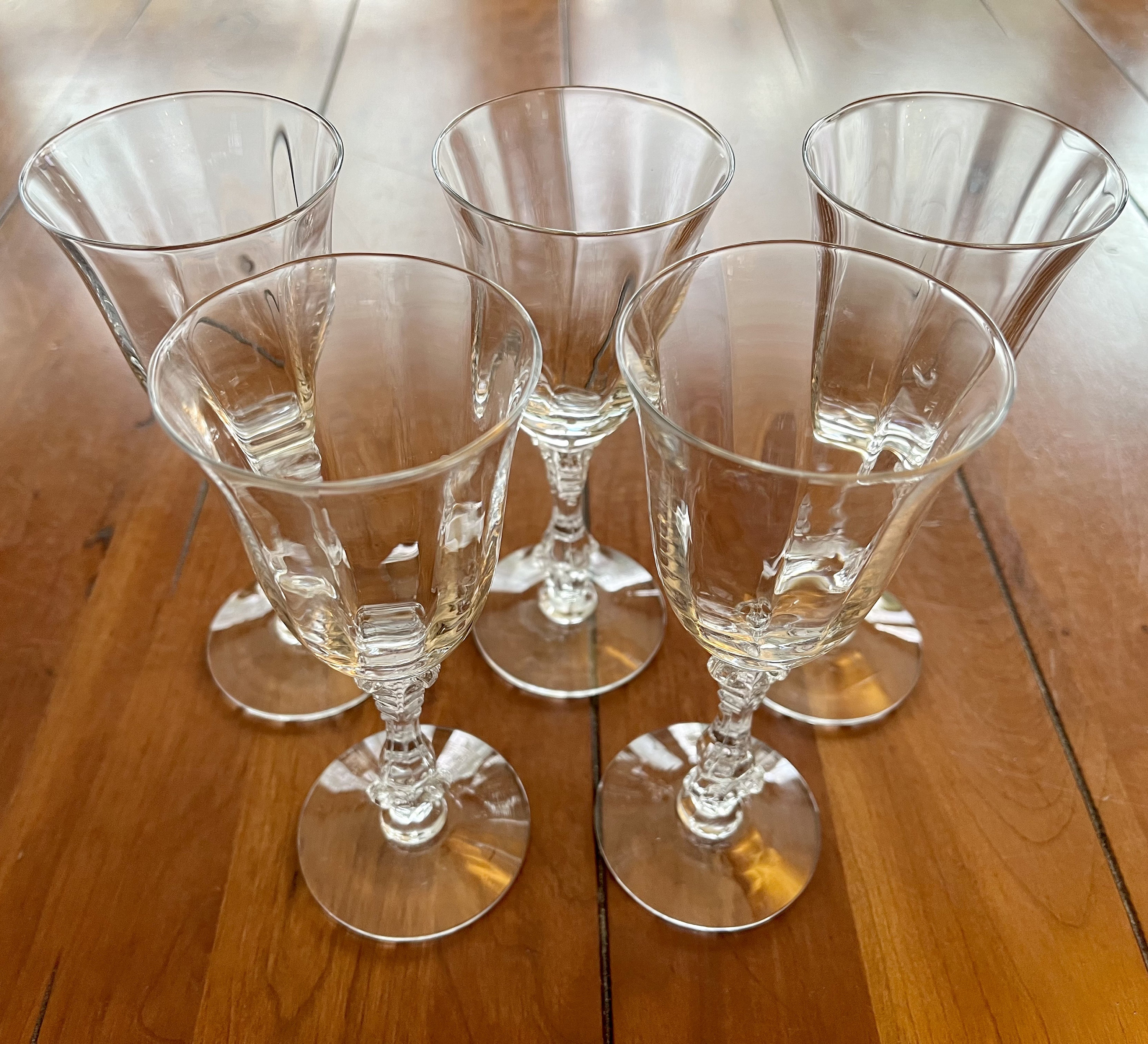 VINTAGE Cambridge Glass Clear Optic Claret Wine Glasses - Etsy