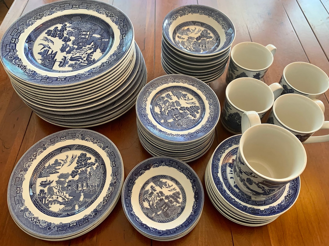 VINTAGE | Johnson Brothers Willow Blue Dinnerware | Various Pieces ...