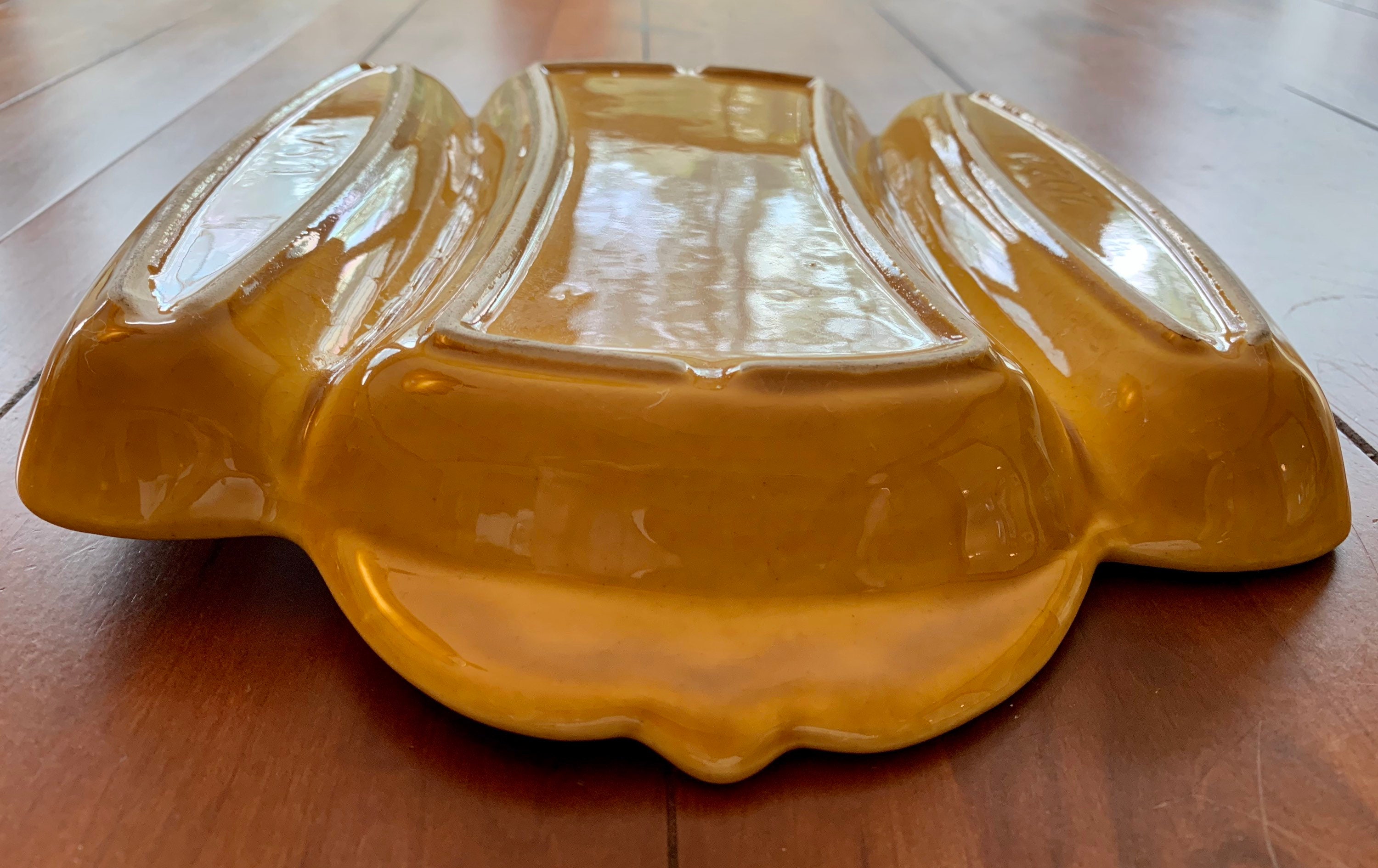 VINTAGE Pottery Relish Pickle Snack Party Tray Divided | Etsy
