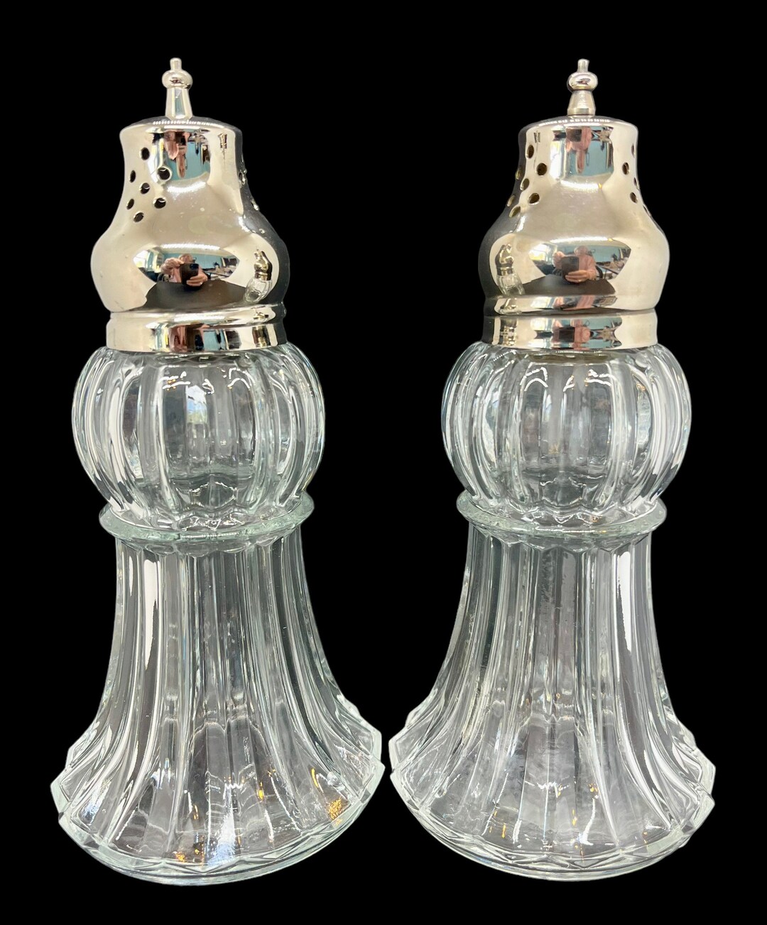 VINTAGE | Lady Primrose's Dusting Powder Glass Shakers | Silverplate ...
