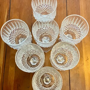 VINTAGE | Fostoria Stratton Water Goblets | Large Wine Glasses | Heavy ...