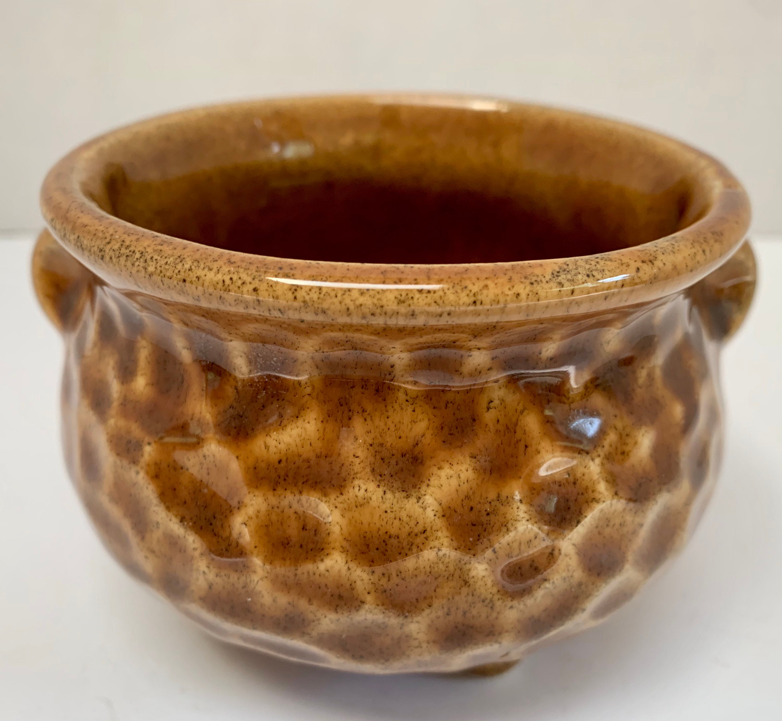 Vintage Mccoy Pot Bowl Hammered Dimpled Golden Brown 1950s - Etsy