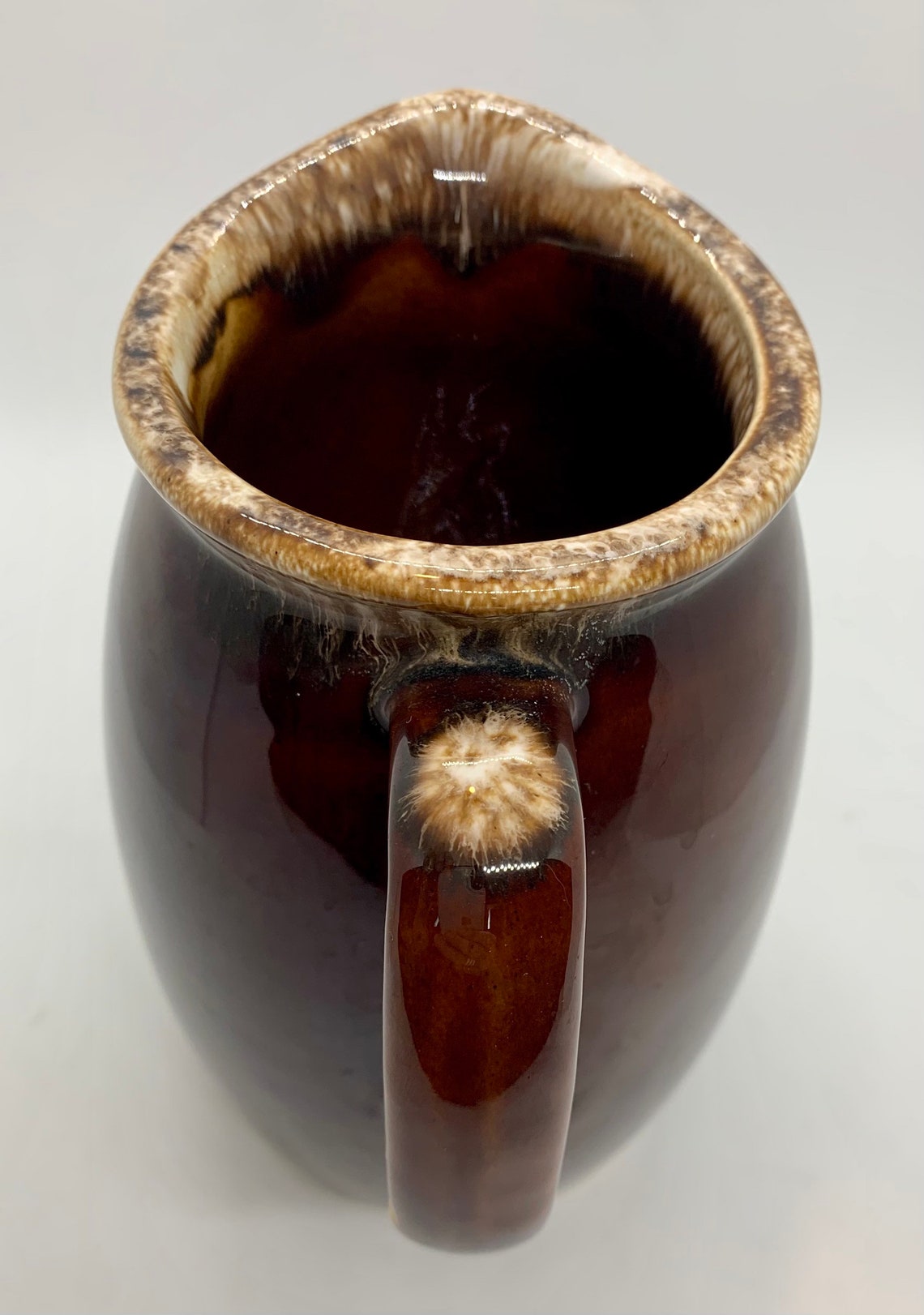 Hull Pottery Milk or Water Pitcher Brown Drip Jug Oven - Etsy