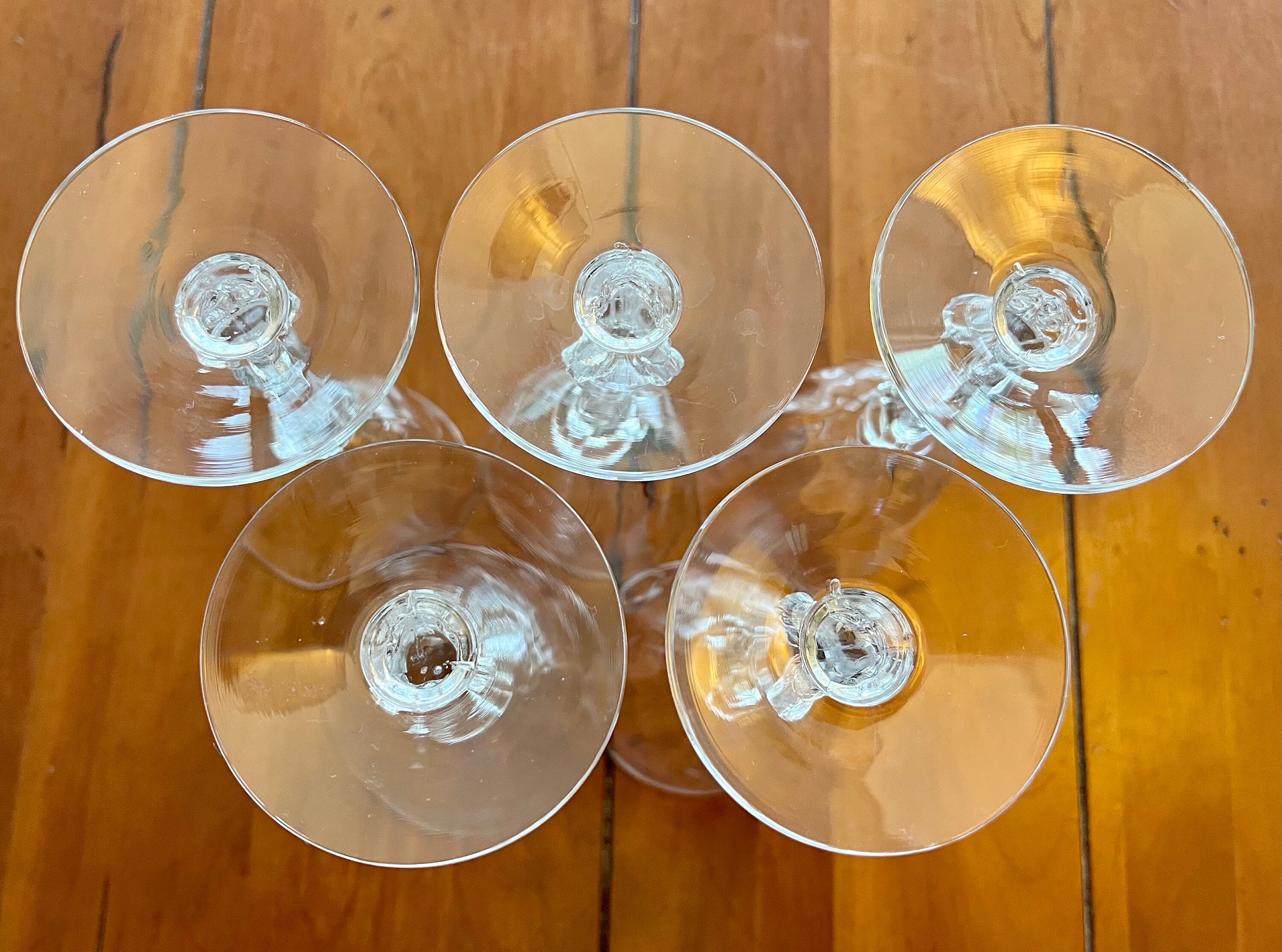 VINTAGE Cambridge Glass Clear Optic Claret Wine Glasses - Etsy