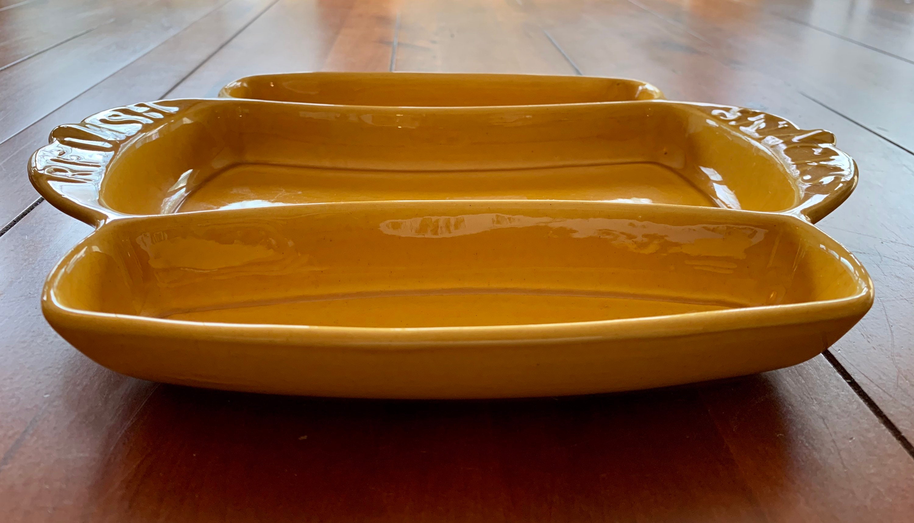 VINTAGE Pottery Relish Pickle Snack Party Tray Divided - Etsy UK