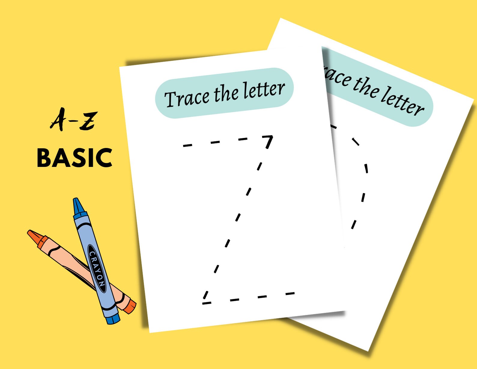 A - Z Worksheet | Alphabet Tracing | Preschool | Kindergarten | Letters ...
