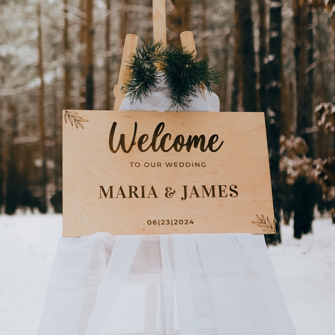 Custom Wedding Welcome Stand, Name Wedding Welcome Sign, Welcome Unique ...