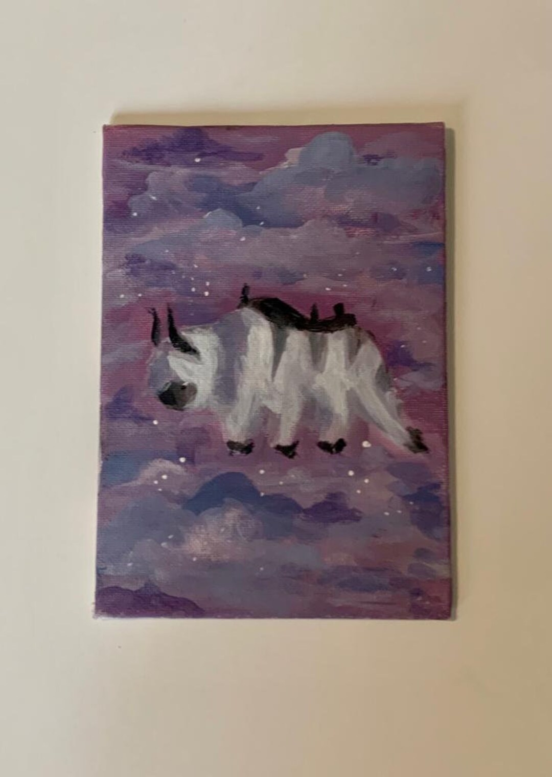 Appa, Avatar the Last Airbender Painting, Aang, Fanart, Mini Canvas ...